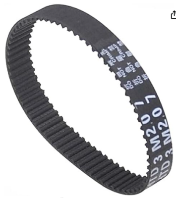 HTD-3M-411 Close Loop Pulley Timing Belt 10mm Width 3mm Pitch (3M-411 ...