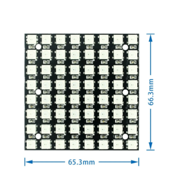 WS2812B SMD LED 5050 RGB 8x8 64 LED Matrix - Prototype DIY